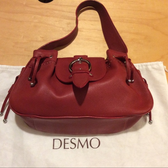 DESMO | Bags | Desmo Ruby Red Shoulder Bag In Italian Leather | Poshmark